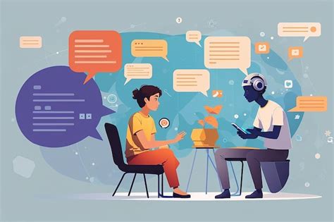 Premium Ai Image Visual Representation Of Chat Interaction Showc