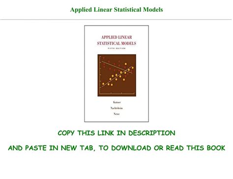 Free Download Applied Linear Statistical Models Full Pdf