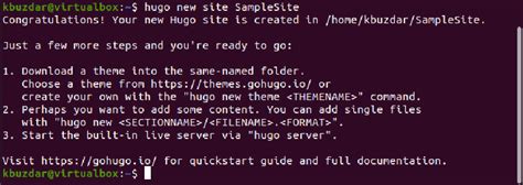 How To Install And Use Hugo Static Website Generator On Ubuntu 2004