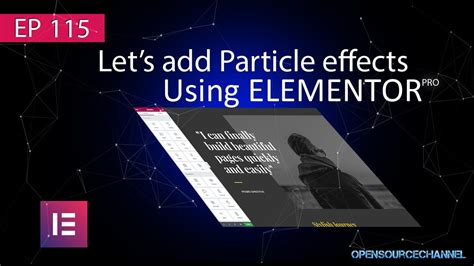 Elementor Animated Background Made Easy Particlejs Effects Youtube