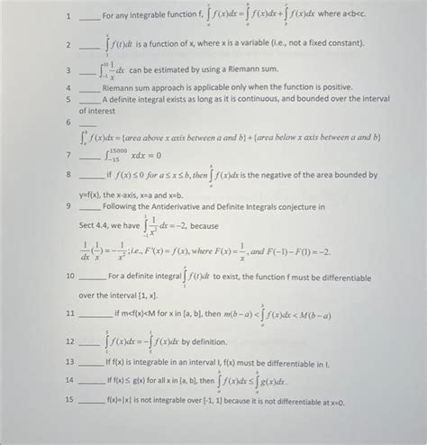 Solved 1 For Any Integrable Function