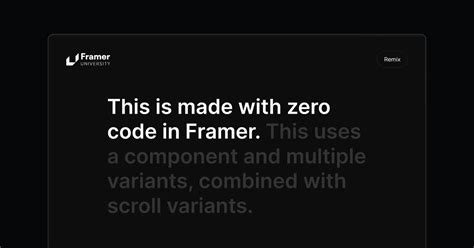 Text Reveal By Framer University