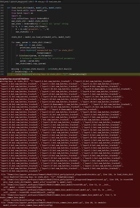 Missing Occurs Loading Resnet Pretrained Model Issue Aaron