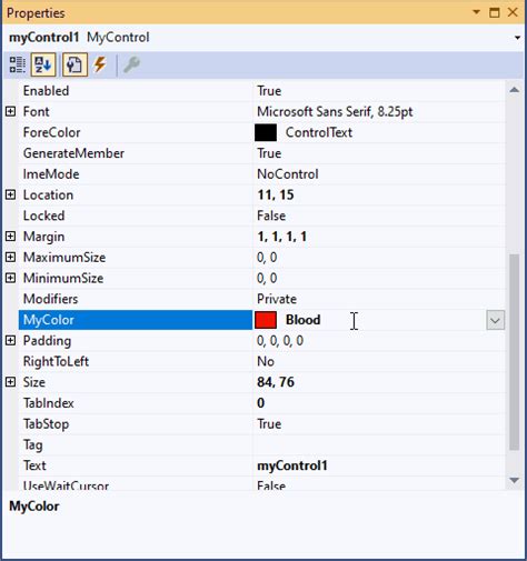 C How To Display The Colorname In A Custom Coloreditor In Vs
