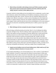 Unlocking Online Dating Consumer Needs Challenges And Course Hero