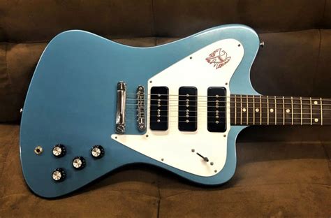 Sold … 2011 Gibson Firebird Non Reverse Iii With 3 P90s 2011 Pelham Blue Black Dot Music