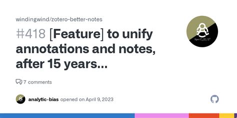 Feature To Unify Annotations And Notes After 15 Years · Issue