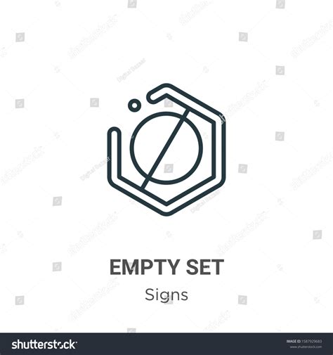 Empty Set Symbol Outline Vector Icon Stock Vector Royalty Free Empty Set Symbol Outline Vector Icon Stock Vector Royalty Free