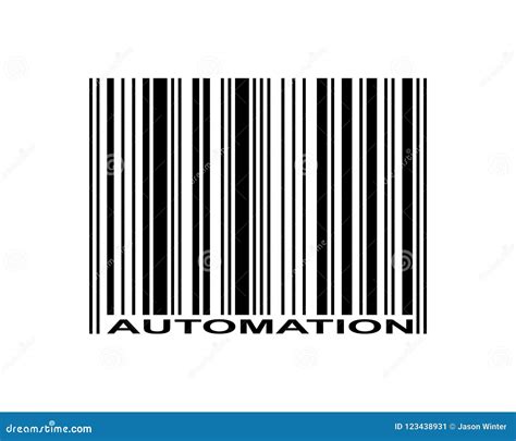 Automation Barcode Stock Vector Illustration Of Robot