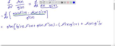 Solved Quotient Rule For The Second Derivative Assuming The First And Second Derivatives Of F
