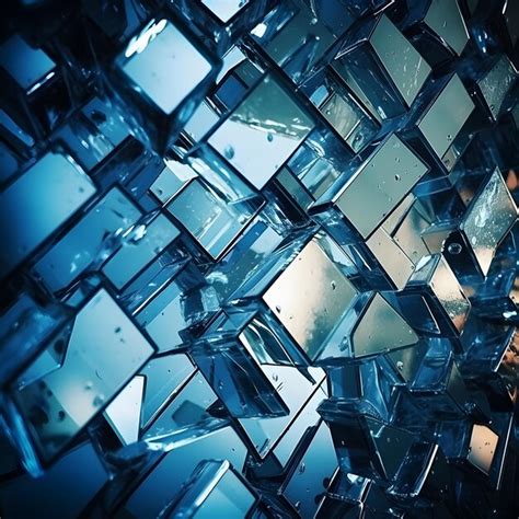 Premium Ai Image Mirrored Glass Texture