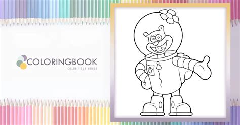 Spongebob And Sandy Coloring Pages