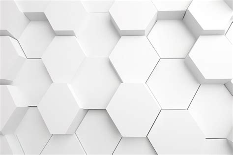 Premium Ai Image Hexagonal White Background With Many Different Shapes