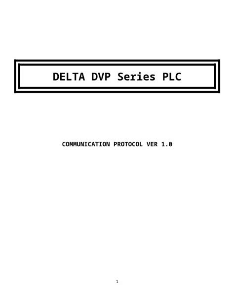 Doc Delta Plc Modbus Protocol Dokumentips