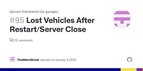 Lost Vehicles After Restart Server Close Issue Qbcore Framework Qb Garages GitHub
