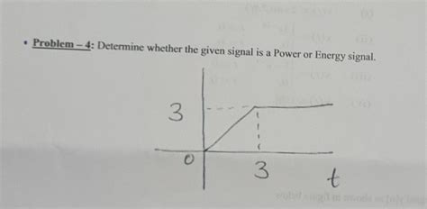 Problem 4 Determine Whether The Given Signal Is A