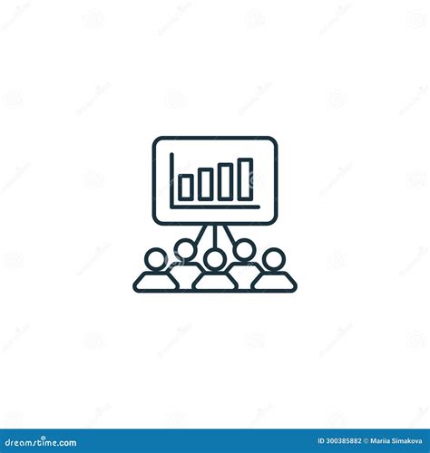 Presentation Icon Monochrome Simple Sign From Data Analytics Collection Stock Illustration