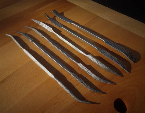 Tomé Fèteira 6 Piece Hand Cut Riffler Rasp Set Northwest Passage Tools