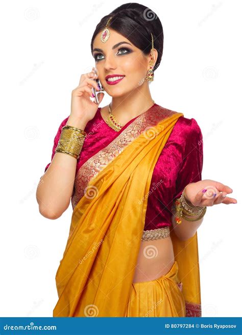 Indische Jonge Vrouw Stock Foto Image Of Kleding Etniciteit