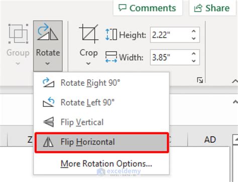 How To Mirror Image In Excel 2 Easy Methods Exceldemy