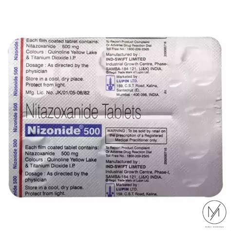 Nitazoxanide 500mg Tablet At Rs 99stripe Gastro In Durg Id