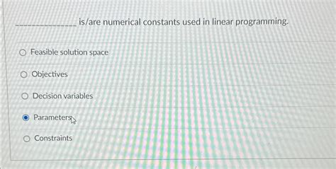 Solved Is Are Numerical Constants Used In Linear Chegg
