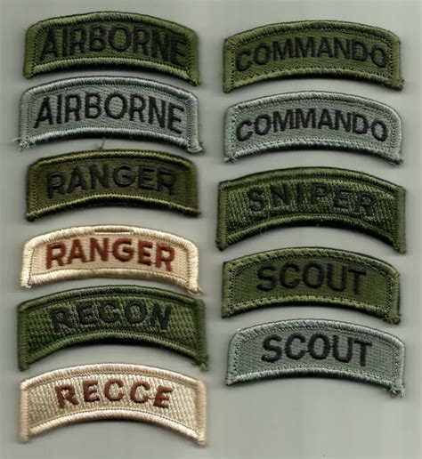 Us Army Abn Ranger Recon Commando Sniper Scout Ssi Tab Lot 11 11 95 Picclick Ca