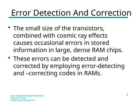 Error Detection And Correction Presentation Pptx