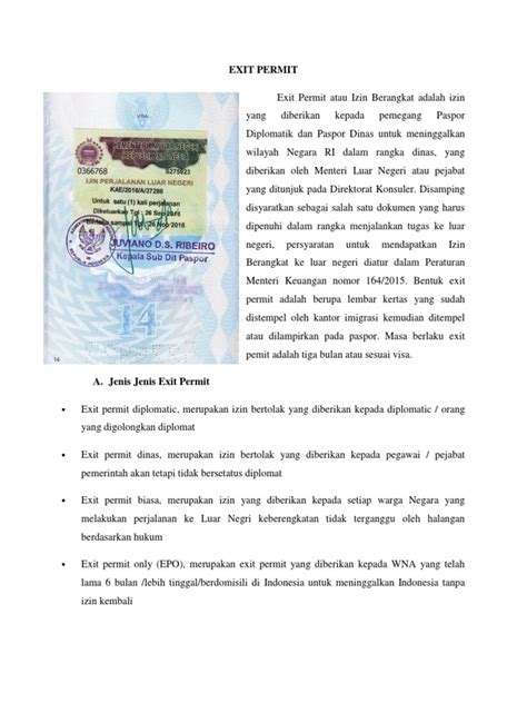 Gambar Exit Permit 39 Koleksi Gambar