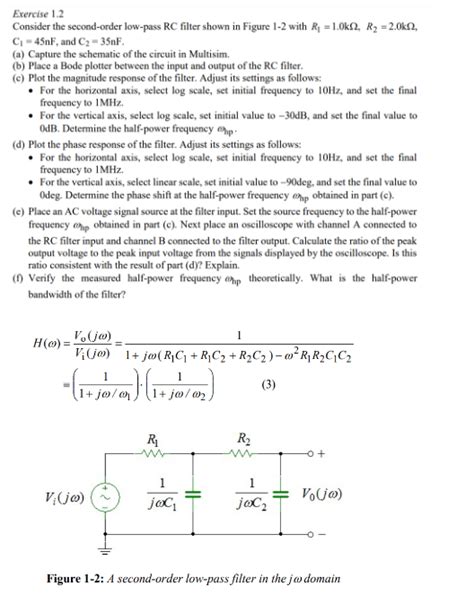 Solved Plz Use Multisim Thank You Exercise 1 2Consider Chegg