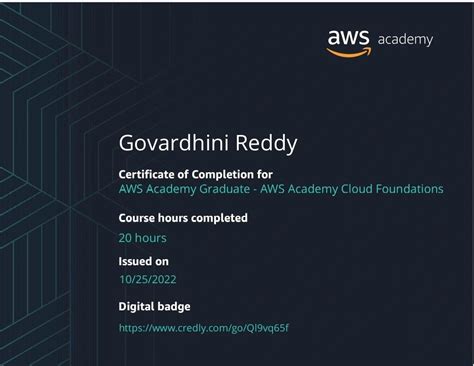 Govardhini Reddy Reddy On Linkedin Done Internship On Aws Academy On Ai And Ml
