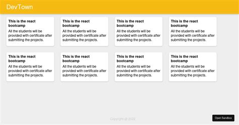 React Bootcamp Codesandbox