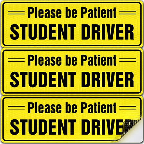 Student Driver Logo Red Student Driver Vehicle Magnet