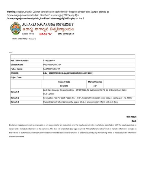 Acharya Nagarjuna University Pdf