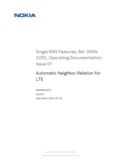 Automatic Neighbor Relation For Lte Pdf Lte Telecommunication