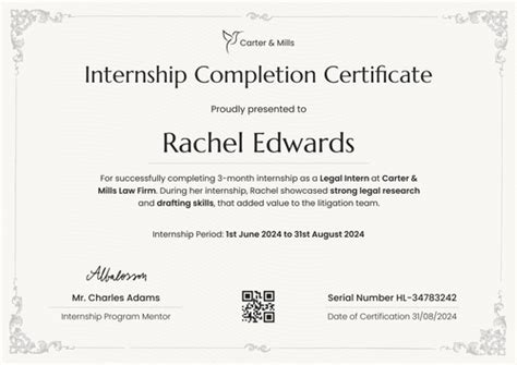 Internship Certificate Templates Free To Customize And Download