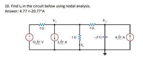 Solved Find I In The Circuit Below Using Nodal Chegg