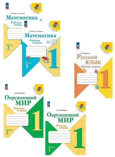 Набор тетрадей 1 класс Окружающий Математика Русский ФГОС Плешаков Андрей Анатольевич