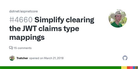 Simplify Clearing The Jwt Claims Type Mappings · Issue 4660 · Dotnet