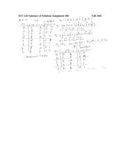 Ece Solns Summary Assgnmt Docx ECE Summary Of Solutions Assignment Fall