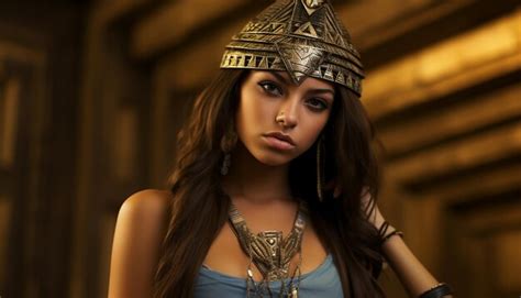 Premium Ai Image The Most Beautiful Teen Egyptian Girl Imaginable Elaborate Ancient Egyptian