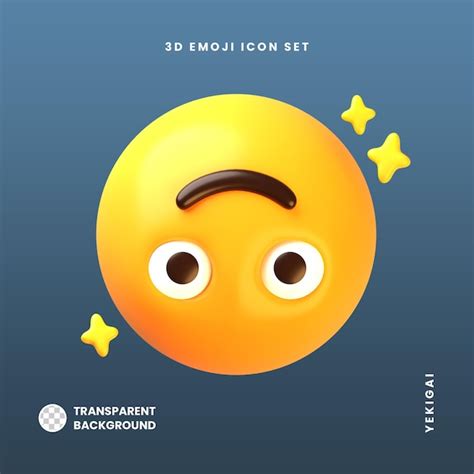 Premium Psd Upside Down Face 3d Emoji Illustrations Pack