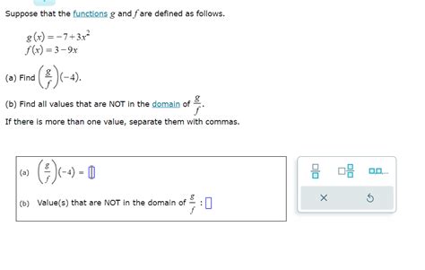 Solved Suppose That The Functions G And F Are Defined As