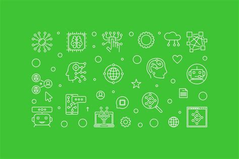 Premium Vector Machine Learning Outline Horizontal Banner Vector Ml Concept Illustration