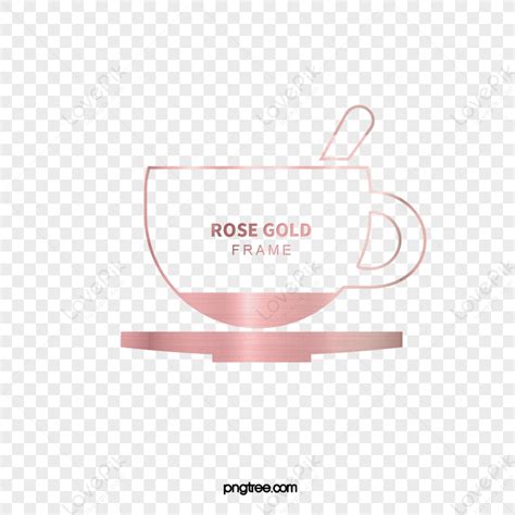 로즈 골드 커피 일러스트 컵 테두리 원소무늬기하 Png 일러스트 무료 다운로드 Lovepik