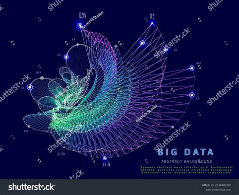 Abstract Technology Background Twisting Grid Data Stock Vector Royalty Free