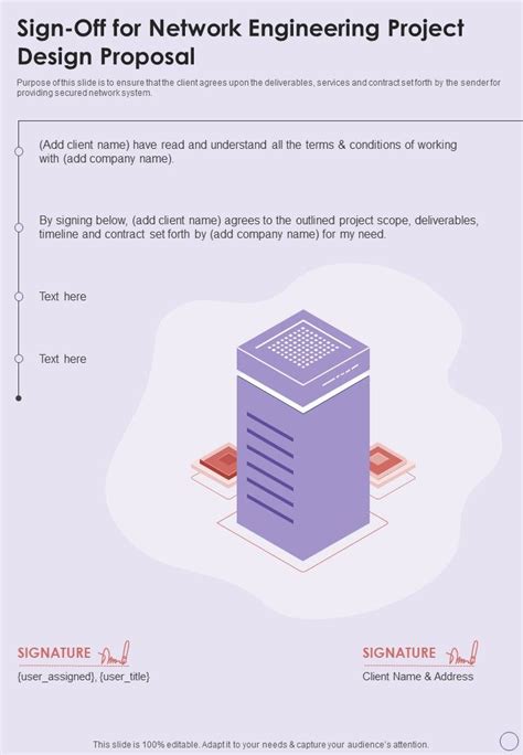 Network Engineering Project Design Proposal For Sign Off One Pager