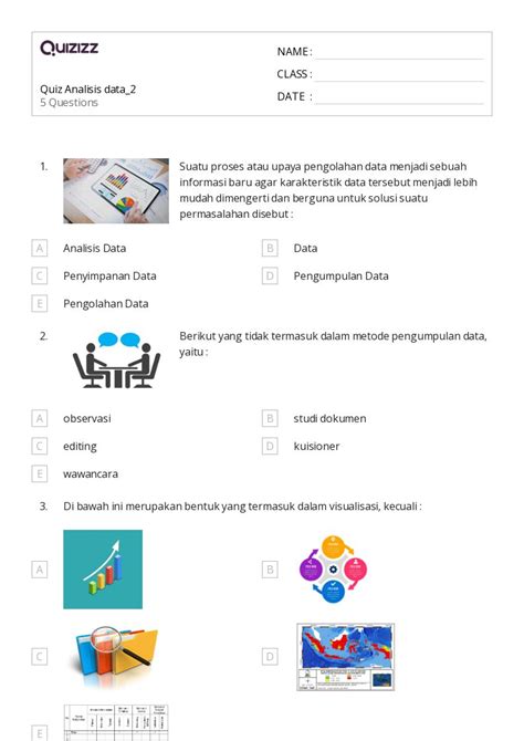 50 Lembar Kerja Visualisasi Data Untuk Kelas 9 Di Quizizz Gratis And Dapat Dicetak