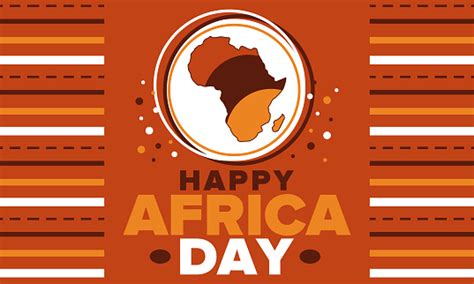 아프리카의 날 행복한 아프리카 자유의 날과 해방의 날 아프리카 대륙과 전 세계에서 매년 축하하십시오 아프리카 패턴 포스터 카드 배너 및 배경 벡터 일러스트 레이 션 0명에